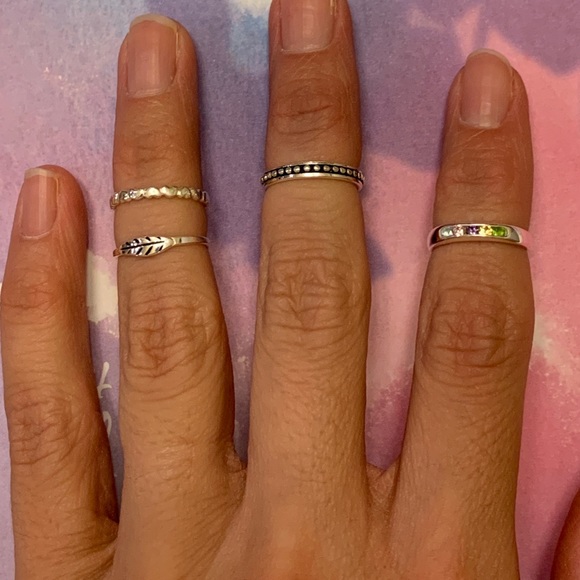 Jewelry | Silver Midi Rings Set Of 4 | Poshmark